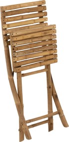 Přírodní bambusová skládací židle Bamboo Pliable - 54*45*85cm