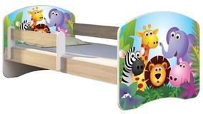 Dětská postel - ZOO 2 180x80 cm bělený dub
