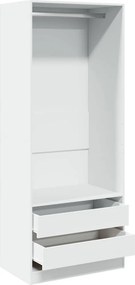 Šatní skříň bílá 80 x 50 x 200 cm kompozitní dřevo 3307747