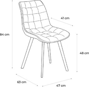 Jídelní židle Palmira, černá
