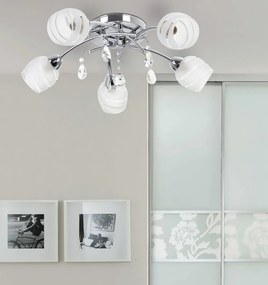 Rabalux Chromové stropní svítidlo Melissa pro žárovku 5x E14 2622