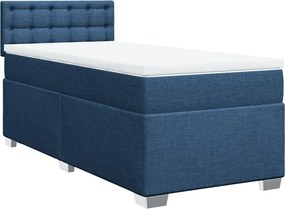 Box spring postel s matrací modrá 80x200 cm textil 3285735