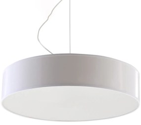 Závěsné svítidlo Arena, 1x bílé plastové stínítko, (bílý plast), (fi 45 cm)