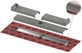Tece TECEdrailine-Evo - Sprchový žlab Evo 100 cm, pro montáž ke zdi, ochranný kryt, nerez 601003