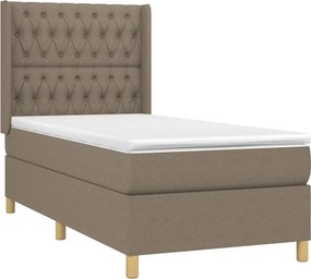 Box spring postel s matrací taupe 90x190 cm textil 3132197