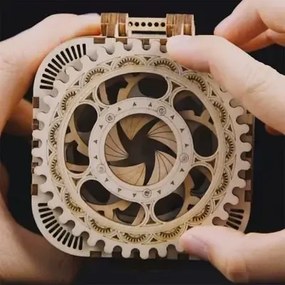 RoboTime 3D dřevěné mechanické puzzle Šperkovnice / od 14 let / 123 dí