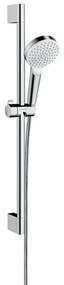 Hansgrohe Crometta - Sprchová sada 1jet Green 6 l / min se sprchovou tyčí 65 cm, bílá / chrom 26554400