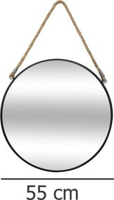 Dekorativní zrcátko závěsné, kulaté, průměr 55 cm