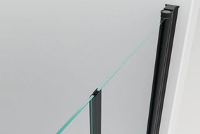 BETA LINE Black 130 Čiré Sprchové dveře dvoukřídlé s pevnou stěnou v rovině (100+30)