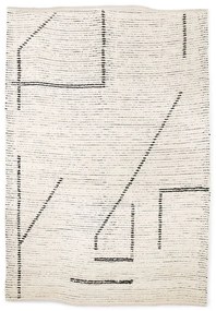 Béžový ručně tkaný bavlněný koberec se vzorem Woven - 200*300 cm