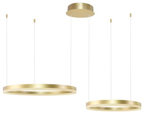 Moderní lustr Halo 80+60 CCT zlatá s dálkovým ovládáním
