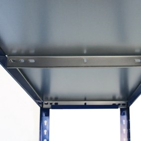Bezšroubové kovové regál 200x120x40cm L profil, 5 polic