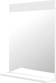 HOMCOM Zrcadlo do koupelny s otevřenou policí pro předsíně 50x12x60 cm Bílá