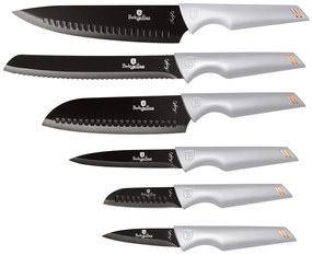 6dílná sada kuchyňských nerezových nožů GREY 19858