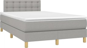Box spring postel s matrací světle šedá 120 x 200 cm textil 3140921