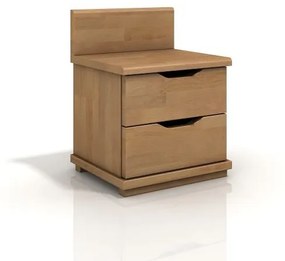 ImportWorld Noční stolek Gertrud High 2S, buk masiv (Barva dřeva: Bílá)