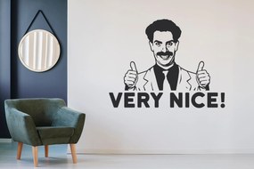 Lepy.cz Samolepka na zeď Borat Velikost (šířka x výška): 90x69cm, Barevná varianta: Bílá