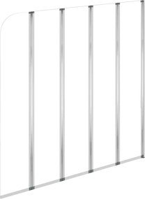 Sprchový kout 120 x 140 cm tvrzené sklo průhledný 146224