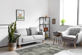 Alfa Carpets, Kusový koberec Circles grey, 120x170, šedá, chodba / předsíň