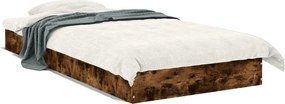 vidaXL Rám postele 90 x 200 cm kompozitní dřevo [842069] Barva: kouřový dub