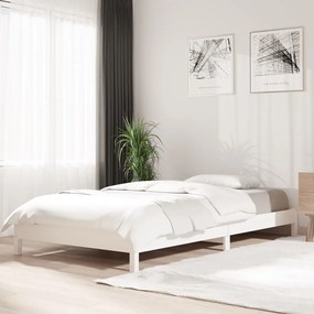 Stohovatelná postel bílá 90 x 190 cm masivní borovice