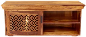 furniture-nabytek.cz - Rustikální stolek pod tv z masivního dřeva palisandr 120x45x50