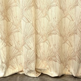 ZATEMŇOVACÍ ZÁVĚS NA KROUŽCÍCH PIERRE CARDIN GOYA 140X250 CM KRÉMOVÁ