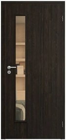 SAPELI ELEGANT KOMFORT M60 - CPL LAMINÁT - OTOČNÉ DVEŘE VČ. ZÁRUBNĚ - Wenge Průchozí šířka (cm): 120, Průchozí výška (cm): 197, Typ skla: Planibel bronz