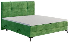 Kontinentální postel 140 cm Nivela (zelená) (s matrací a úl. prostorem). 1043426