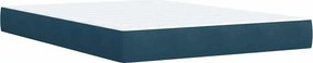 Box spring postel s matrací tmavě modrá 140x190 cm samet 3285642
