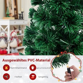 Costway 180 cm vánoční stromek z umělého laminátu se světly vánočního stromku