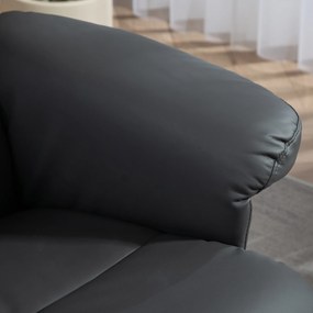 HOMCOM Relaxační křeslo s taburetem, úložný prostor, čalouněné TV křeslo s funkcí polohování, otočné TV křeslo 360° do ložnice, obývacího pokoje, imi…