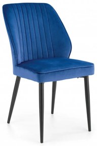 Jídelní židle HANKO –⁠ kov/látka, modrá