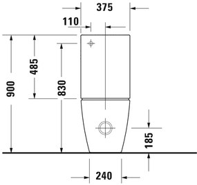 Duravit Viu - Stojící WC kombi, Bílá 2191092000