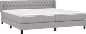 Box spring postel s matrací světle šedá 200 x 200 cm textil 3126509