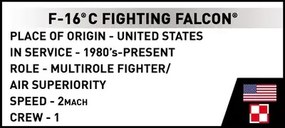 COBI 5929 Armed Forces F-16 C Fighting Falcon / 1:300 / 54 kostek