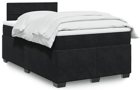 Box spring postel s matrací černá 120 x 190 cm samet 3288560