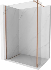 Mexen Kioto, sprchový kout typ Walk-in 90 x 30 cm, 8mm čiré sklo, profil růžové zlato, 800-090-212-60-00-030