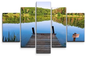 Sablio Obraz - 5-dílný Molo na jezeře - 125x90 cm