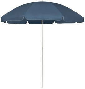 Plážový slunečník modrý 240 cm 314704
