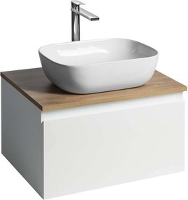 Aqualine Altair - Umyvadlová skříňka 35x62x45 cm, 1 zásuvka, bílá/dub emporio AI267-02
