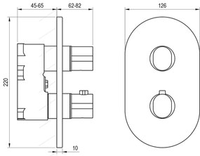 Ravak X070467 - Termostatická sprchová baterie pro podom. instalaci CHROME černá