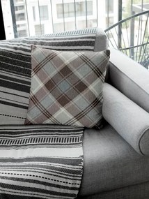 Ervi povlak na polštář Gobelínový - Tradiční šedý tartan
