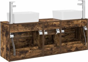 Sada koupelnových skříněk 3 ks Kouřový dub 53 x 34,5 x 63 cm 3405863
