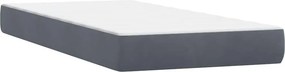 Box spring postel s matrací tmavě šedá 80x220 cm samet 3316426