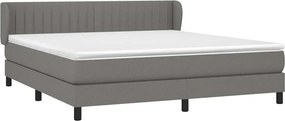 Box spring postel s matrací tmavě šedá 160x200 cm textil 3126414