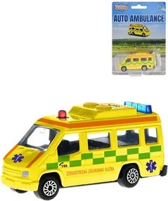 2-PLAY TRAFFIC Sanitka žlutá / Na volný chod / Kov, plast / 8 cm