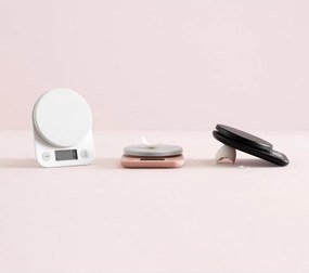Bílá plastová digitální kuchyňská váha Foodie – RIG-TIG