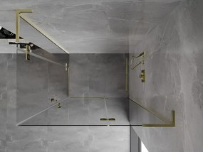 Mexen Mist-H L Duo, 2-křídlý ​​sprchový kout 105 x 115 cm, čiré sklo, zlatý lesklý profil, 8A5L-105L-115P-50-00