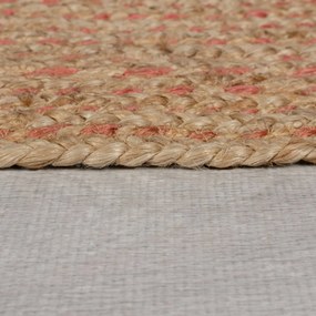 Flair Rugs koberce Kusový koberec Capri Jute Natural/Coral kruh - 180x180 (průměr) kruh cm